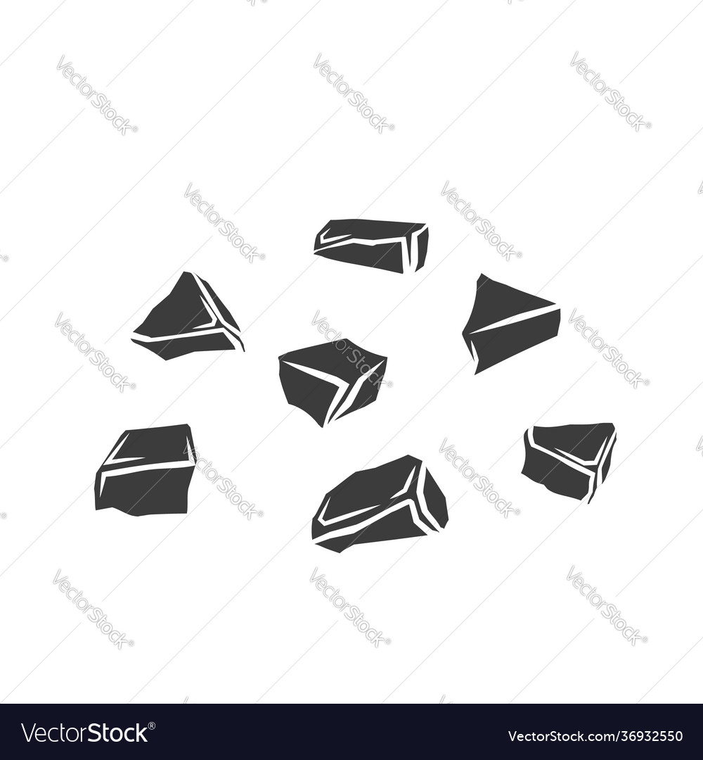 Broken chocolate pieces set glyph Royalty Free Vector Image Broken chocolate pieces set glyph Royalty Free Vector Image