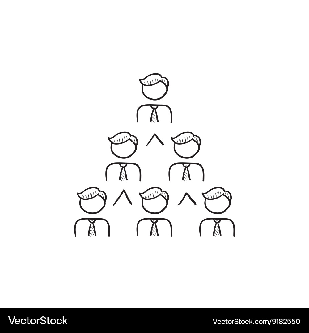 Business pyramid sketch icon Royalty Free Vector Image