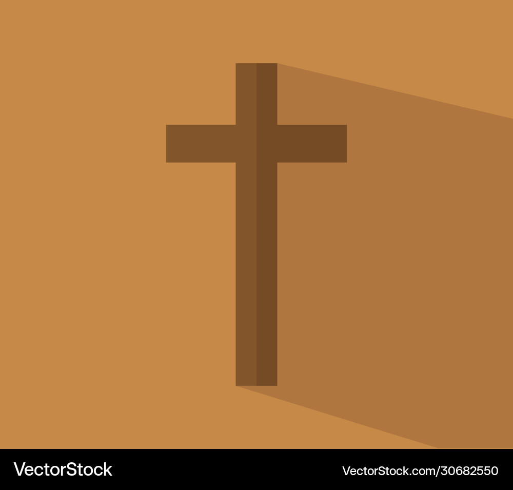 Cross icon in on white background Royalty Free Vector Image