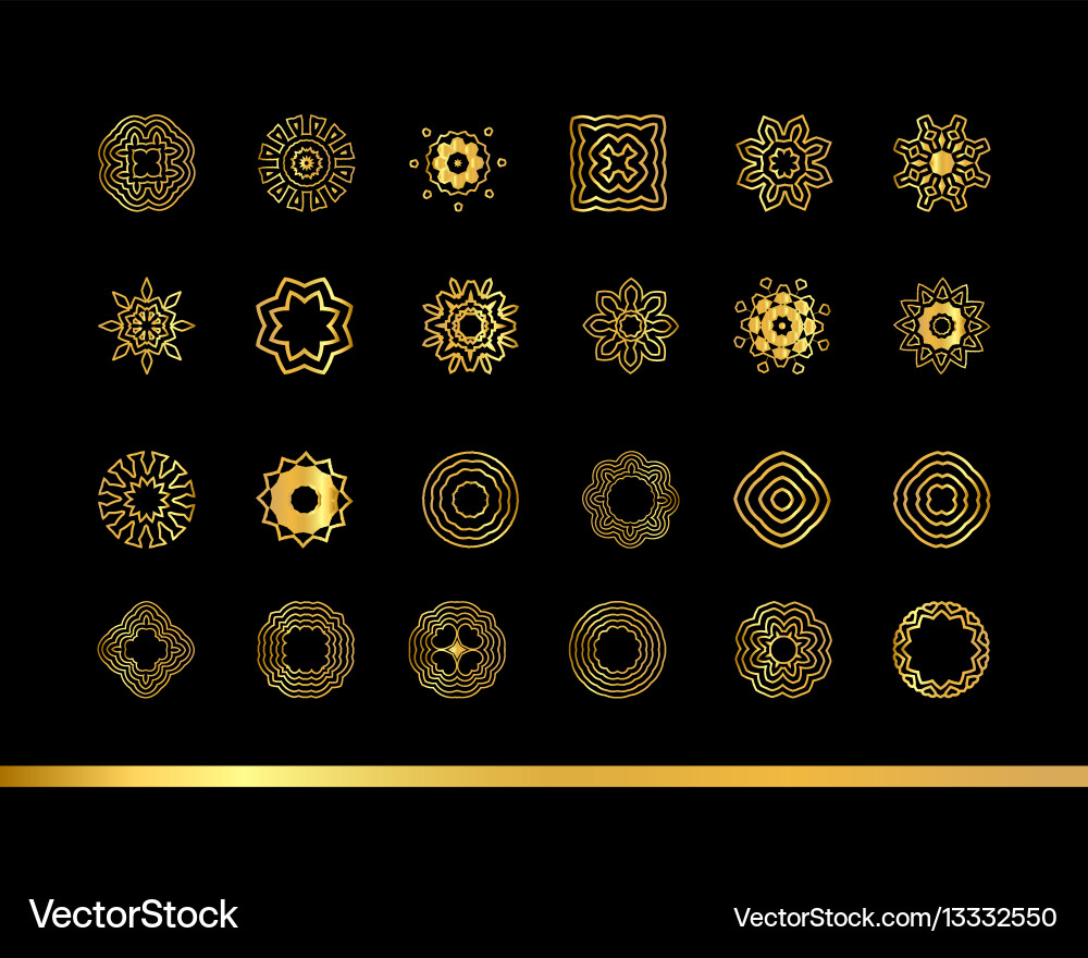 Gold ornaments se Royalty Free Vector Image - VectorStock