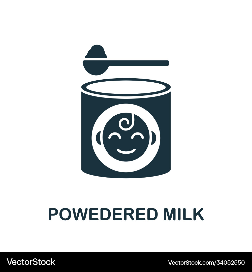 Powdered milk icon simple element from baby Vector Image