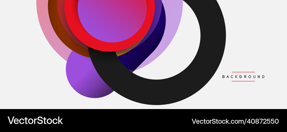 Round shapes circles minimal geometric Royalty Free Vector