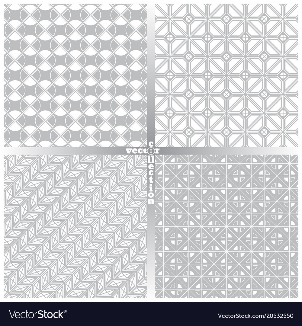 Seamless pattern set ff Royalty Free Vector Image
