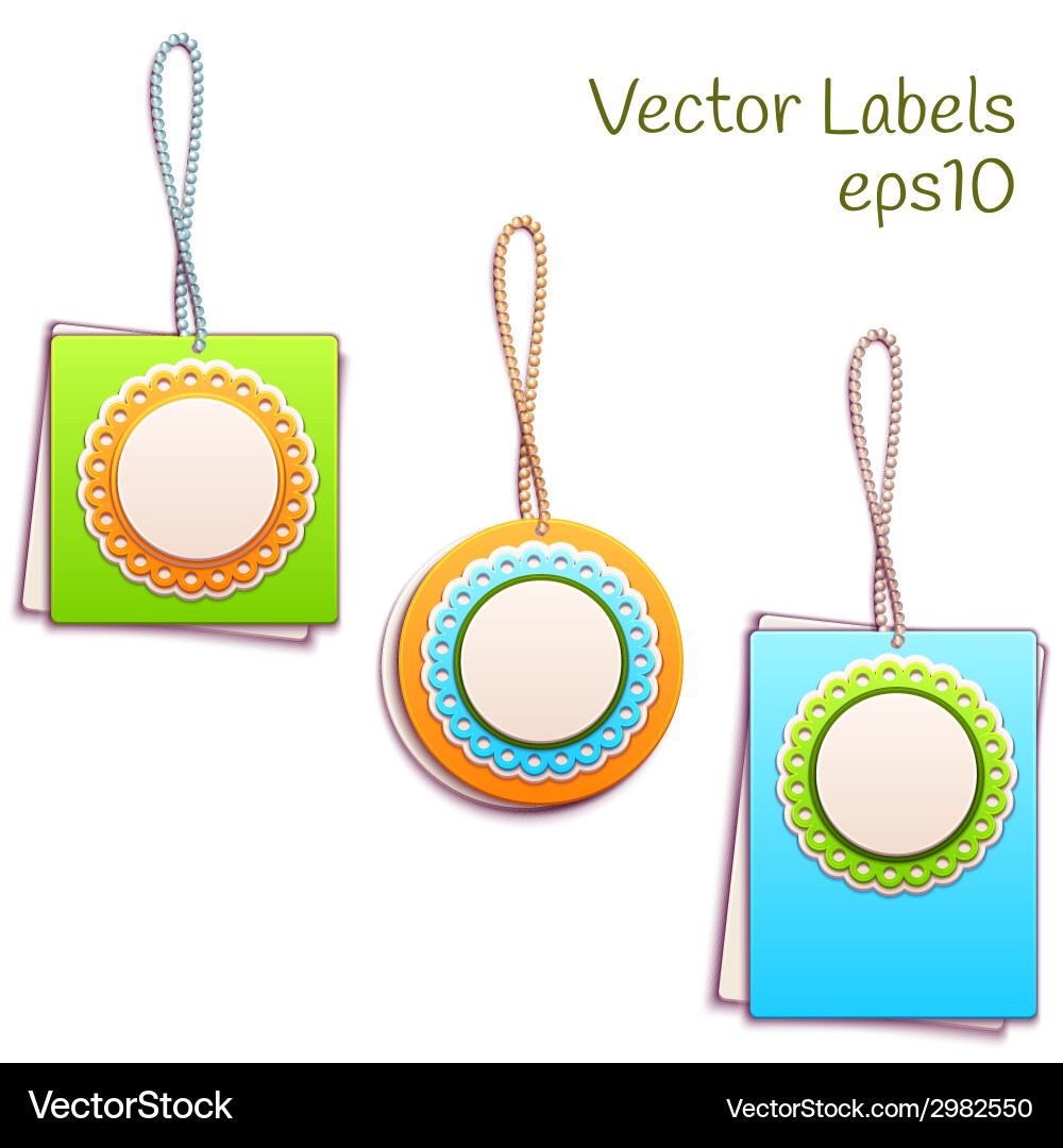 Set of paper tags Royalty Free Vector Image - VectorStock