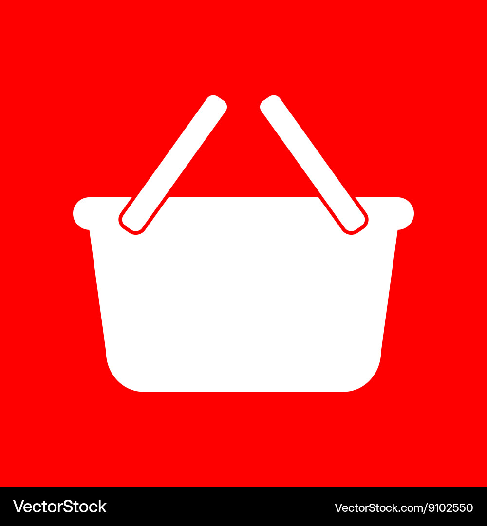 Shopping basket sign Royalty Free Vector Image