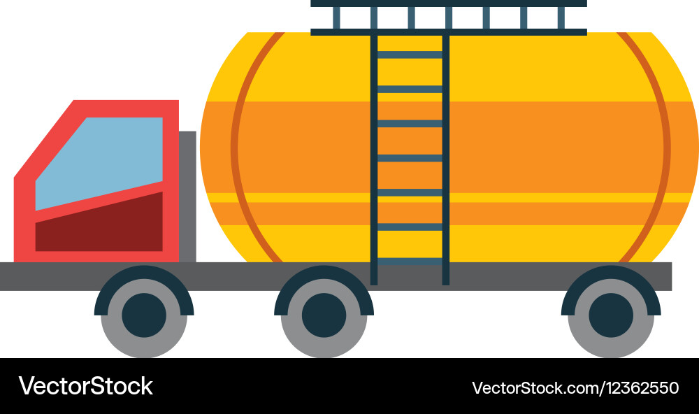 Tank car isolated icon Royalty Free Vector Image