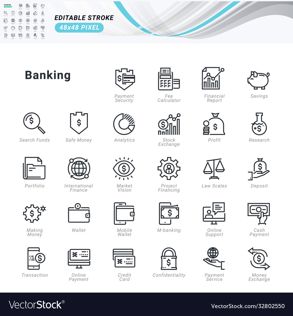 Thin line icons set Royalty Free Vector Image - VectorStock