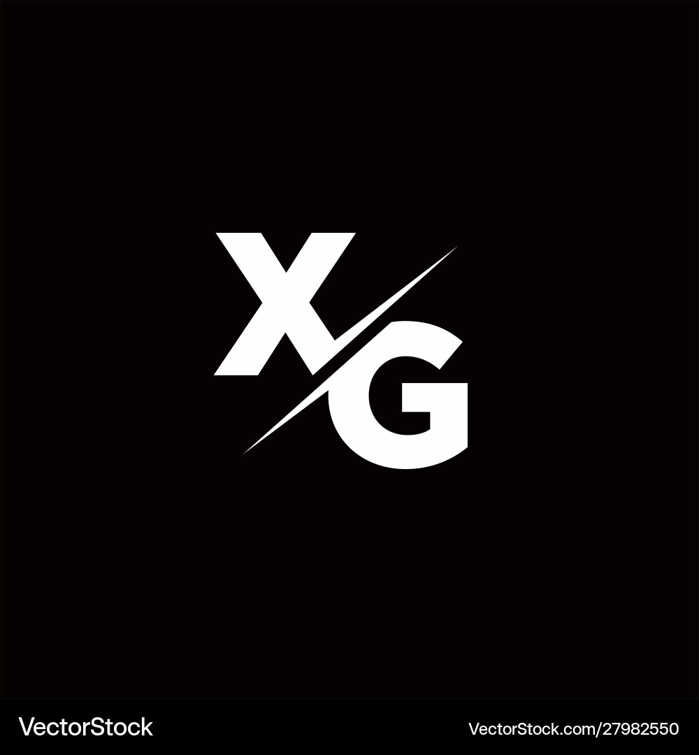 Xg logo letter monogram slash with modern Vector Image