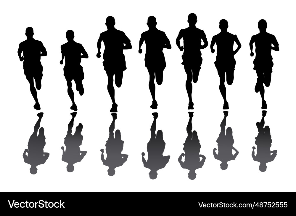 Athletic man running athletics athlete competing Vector Image