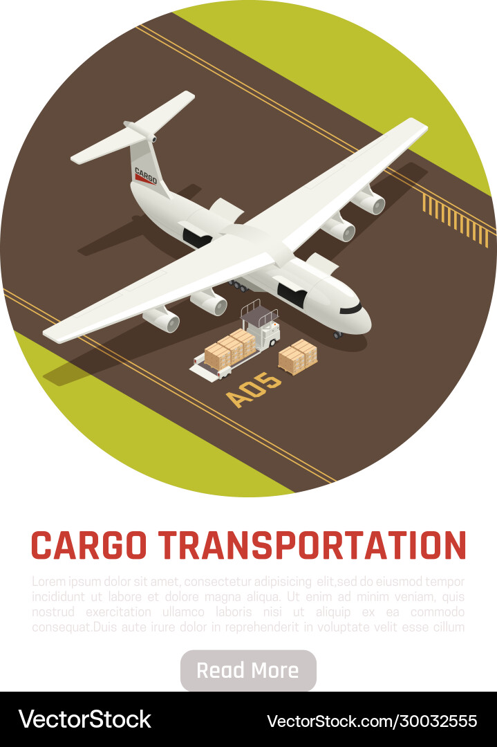 Cargo transportation isometric Royalty Free Vector Image