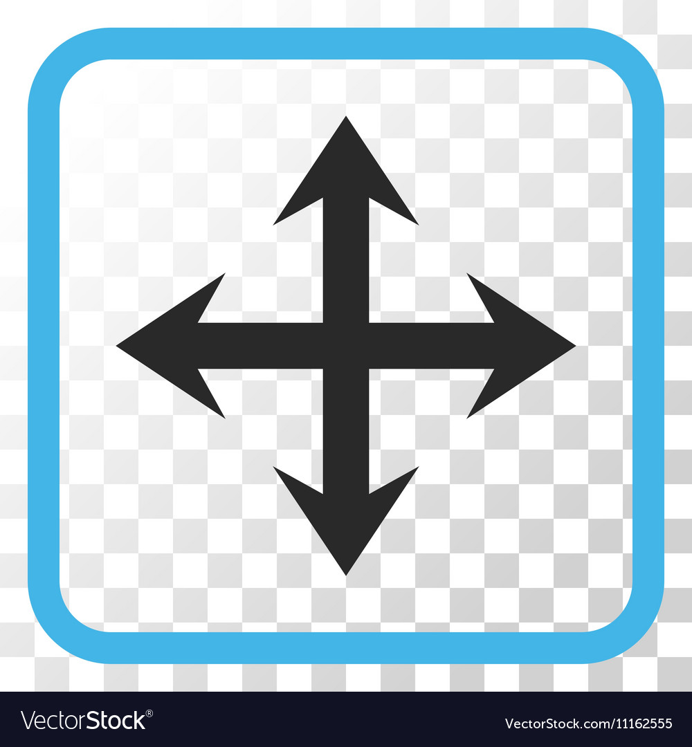 Expand arrows icon in a frame Royalty Free Vector Image Expand arrows icon in a frame Royalty Free Vector Image