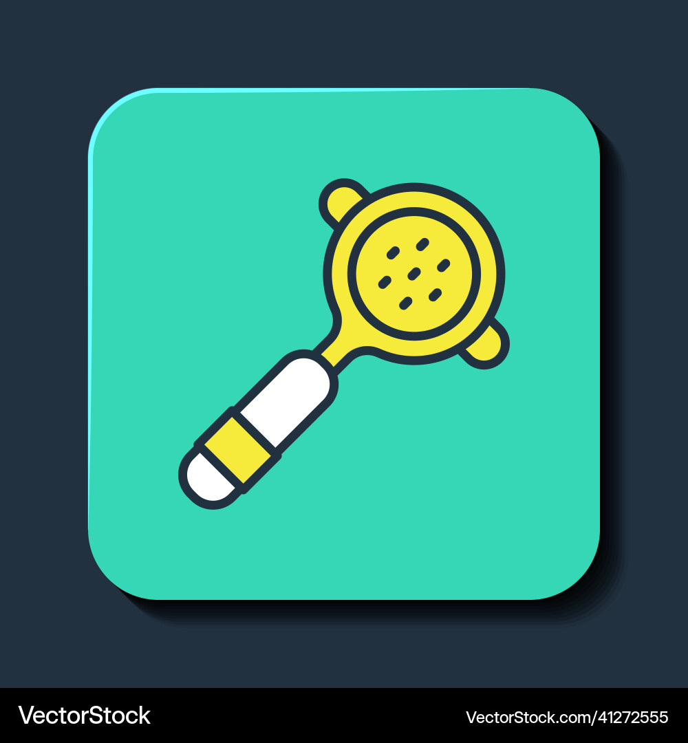 Filled outline coffee filter holder icon isolated Vector Image