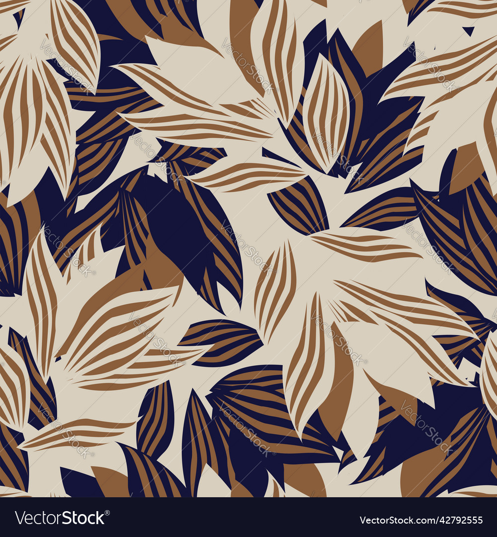 Floral brush strokes seamless pattern design Vector Image