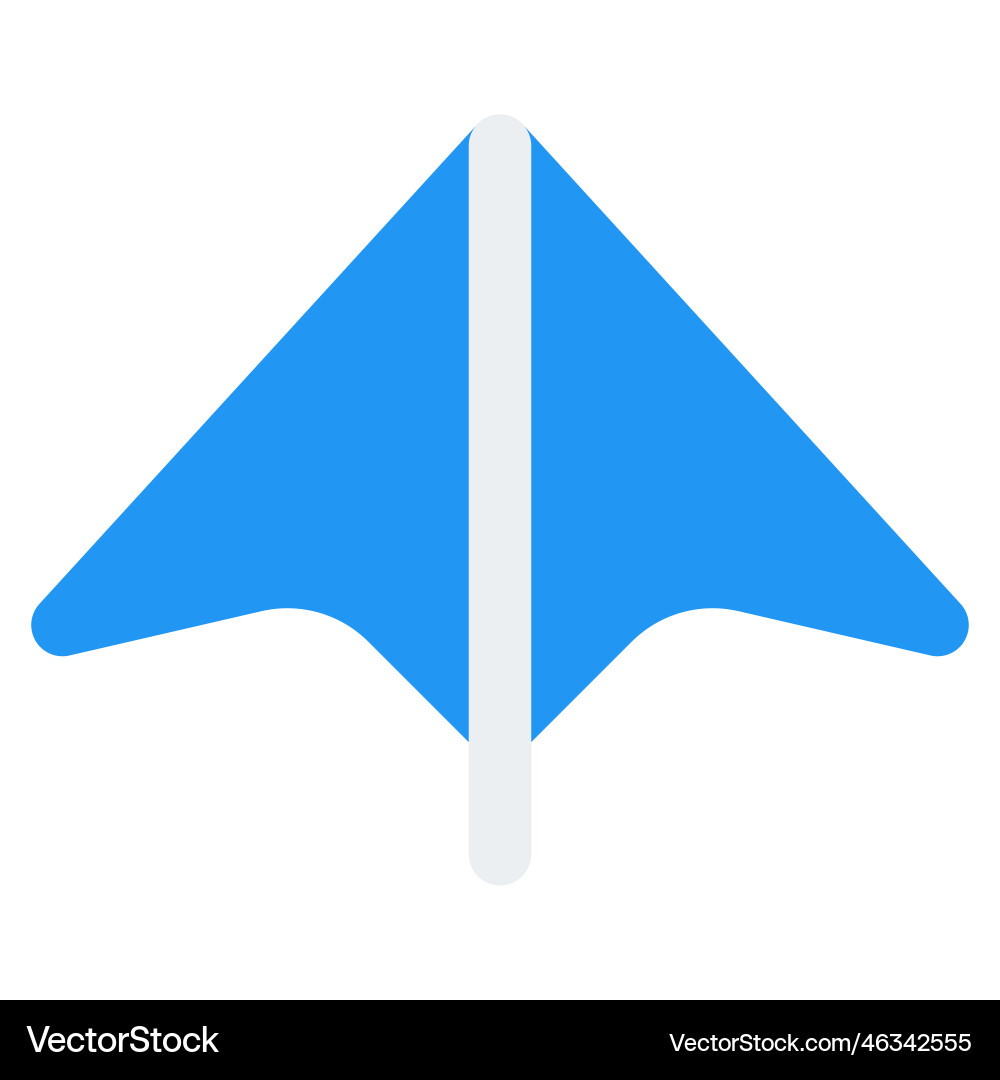 Hang glider non-motorized aircraft for flying Vector Image