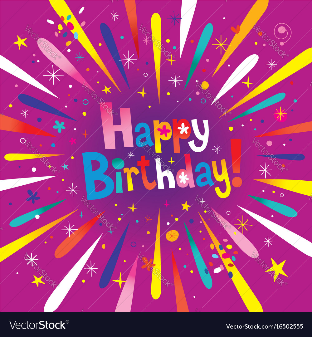 Happy Birthday Royalty Free Vector Image Vectorstock