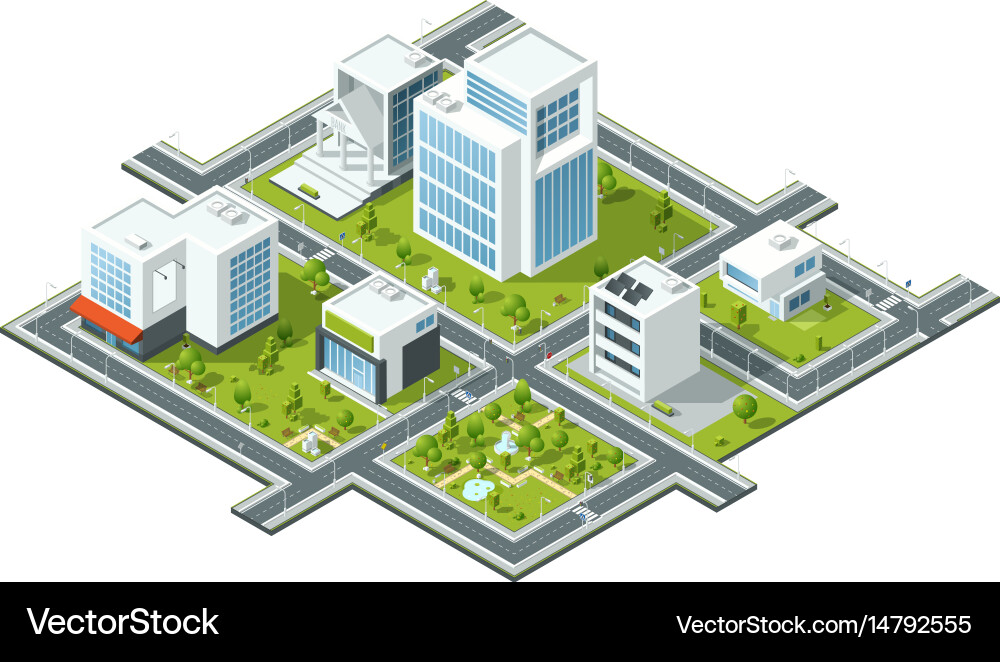 Isometric of public Royalty Free Vector Image - VectorStock