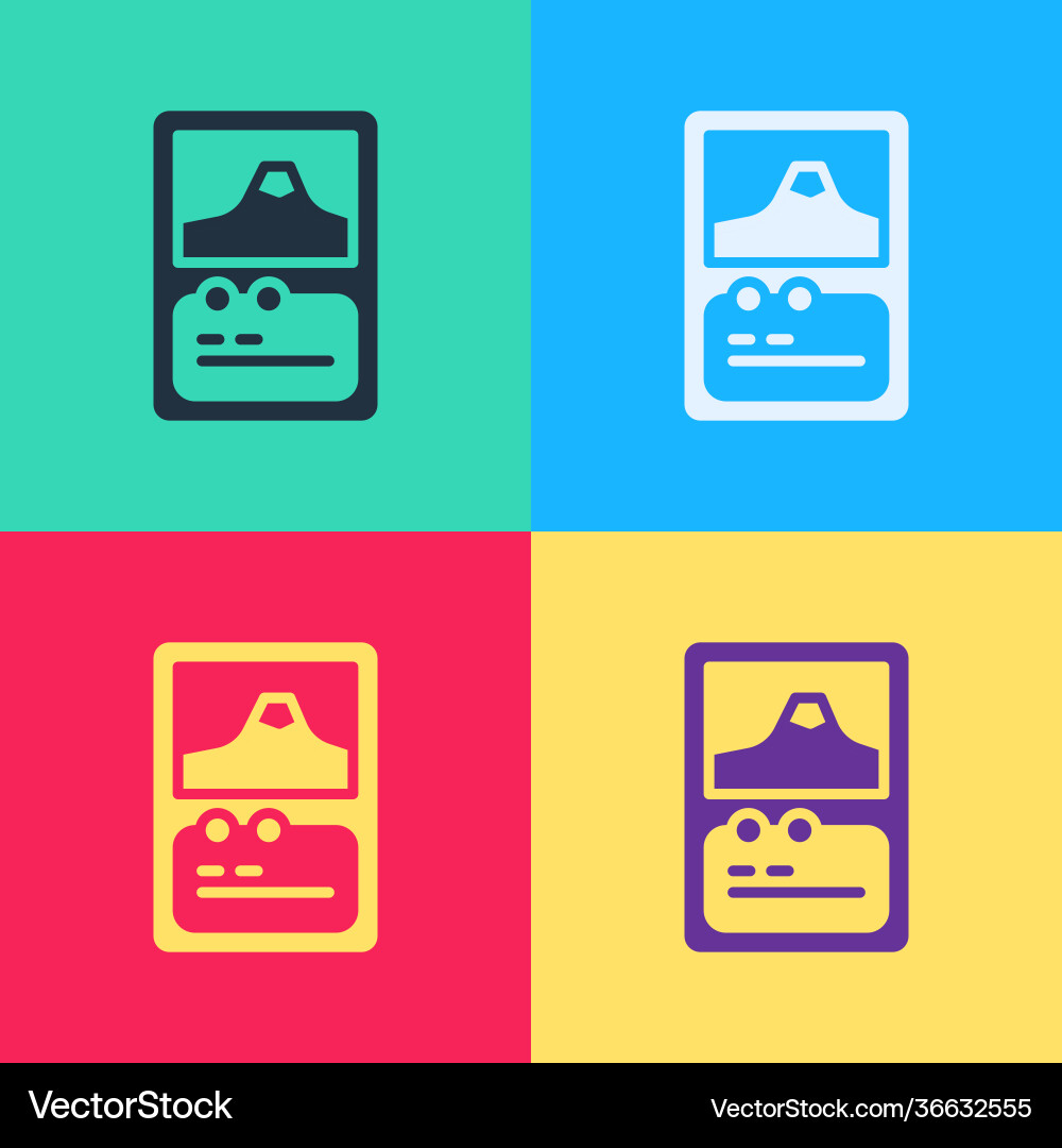 Pop art card game collection icon isolated Vector Image