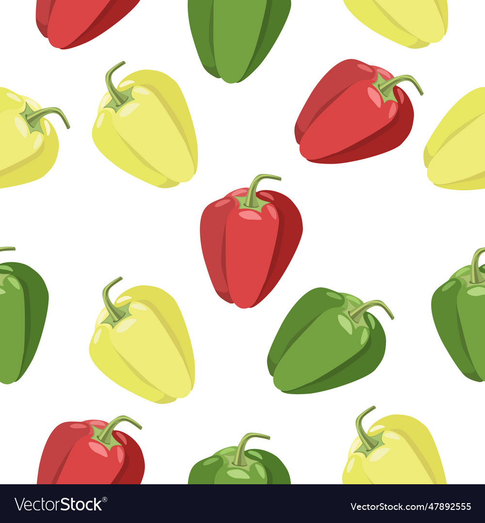Seamless pepper pattern Royalty Free Vector Image