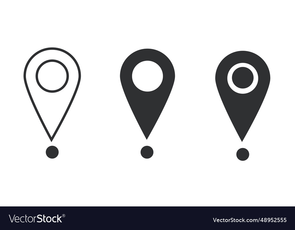 Set pointers isolated icons Royalty Free Vector Image