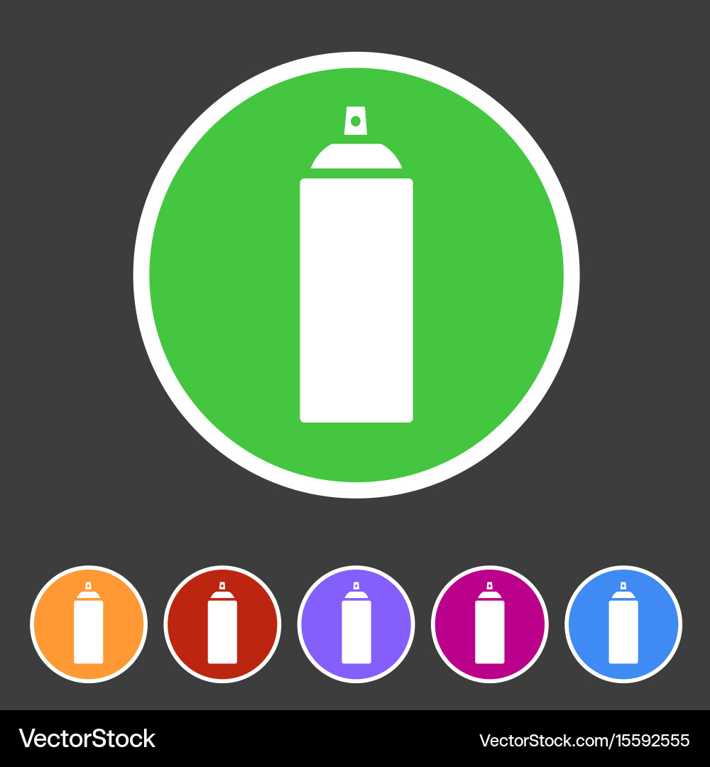 Spray can color icon flat web sign symbol Vector Image