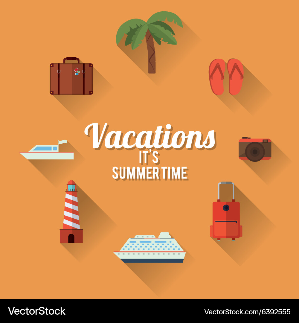 Vacations and travel design Royalty Free Vector Image