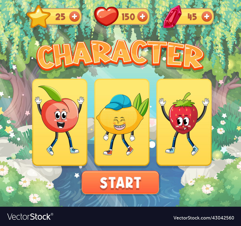 A game background template with elements Vector Image