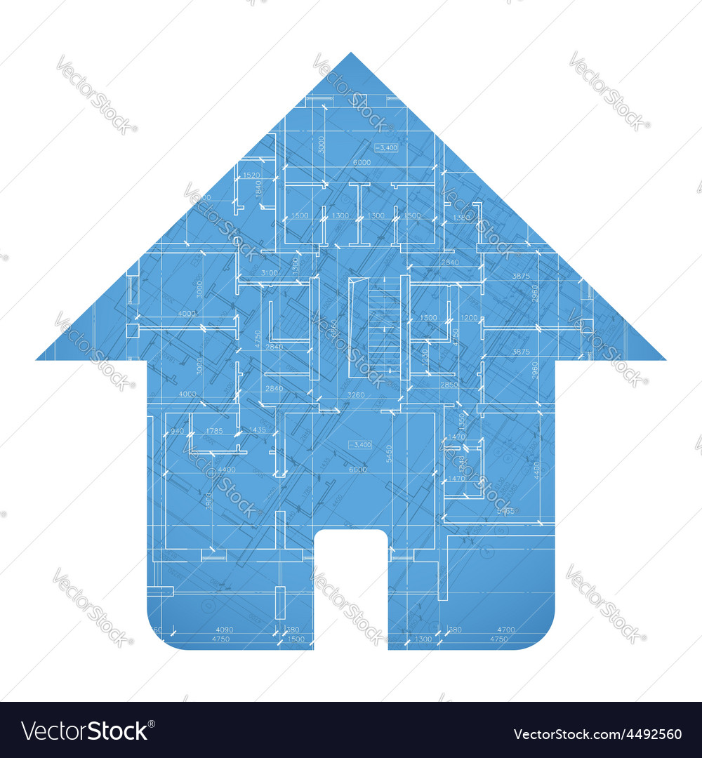 Architecture house plan Royalty Free Vector Image