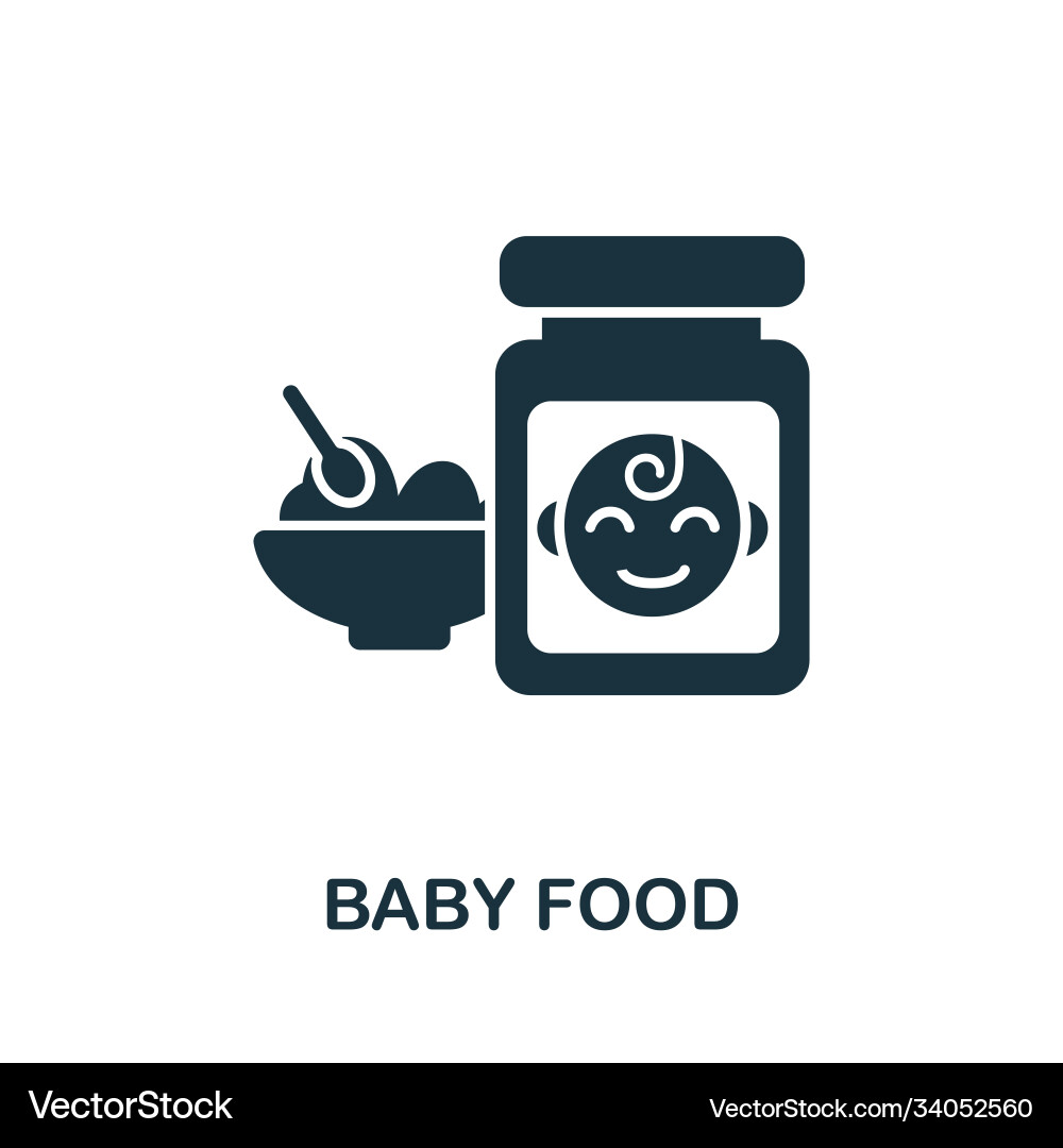 Baby food icon simple element from feeding Vector Image