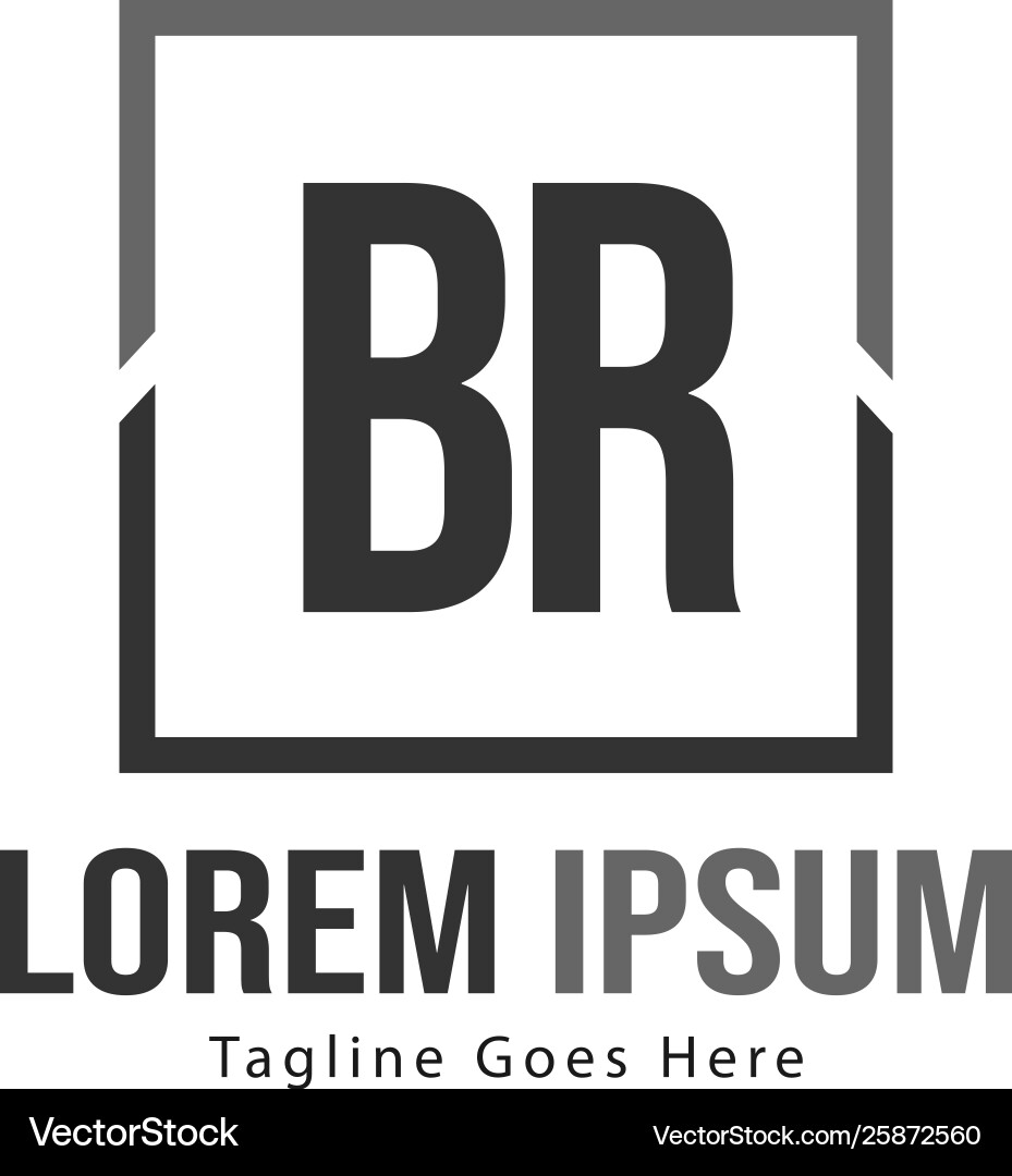 Br letter logo design creative modern letters Vector Image