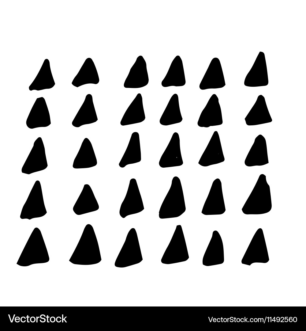 Collection of hand drawn triangles Royalty Free Vector Image