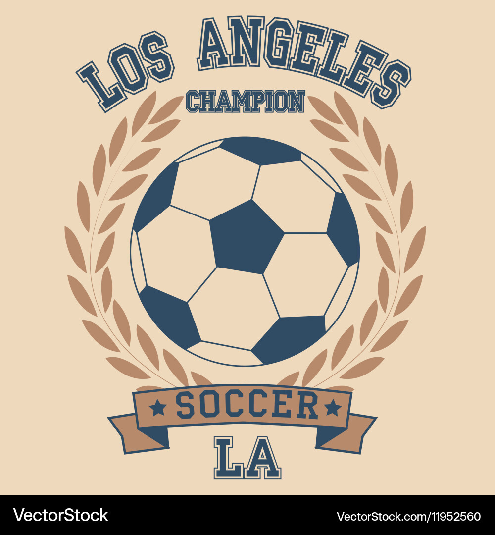 Los angeles soccer Royalty Free Vector Image - VectorStock