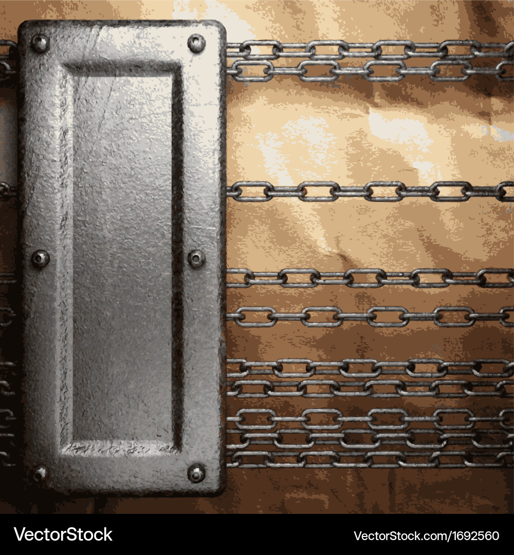 Metal and paper background Royalty Free Vector Image