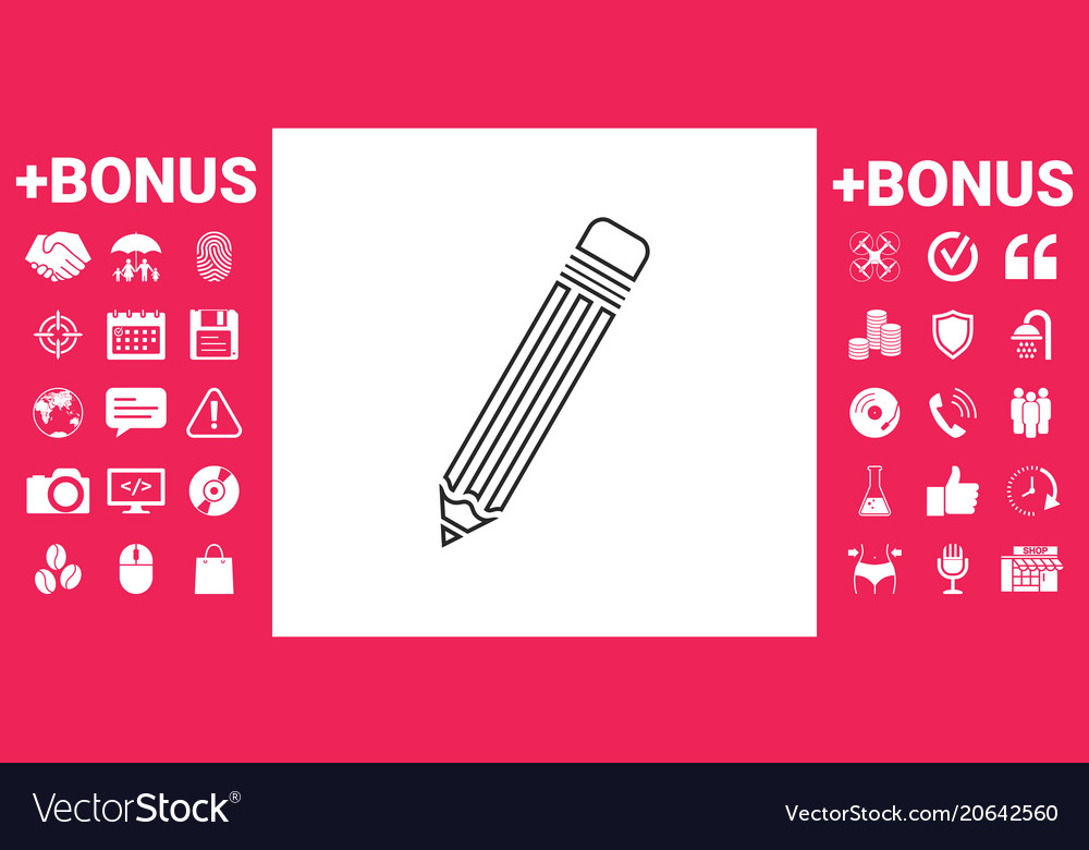 Pencil - line icon Royalty Free Vector Image - VectorStock
