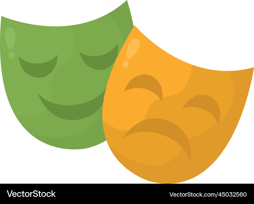 Theatre masks design Royalty Free Vector Image
