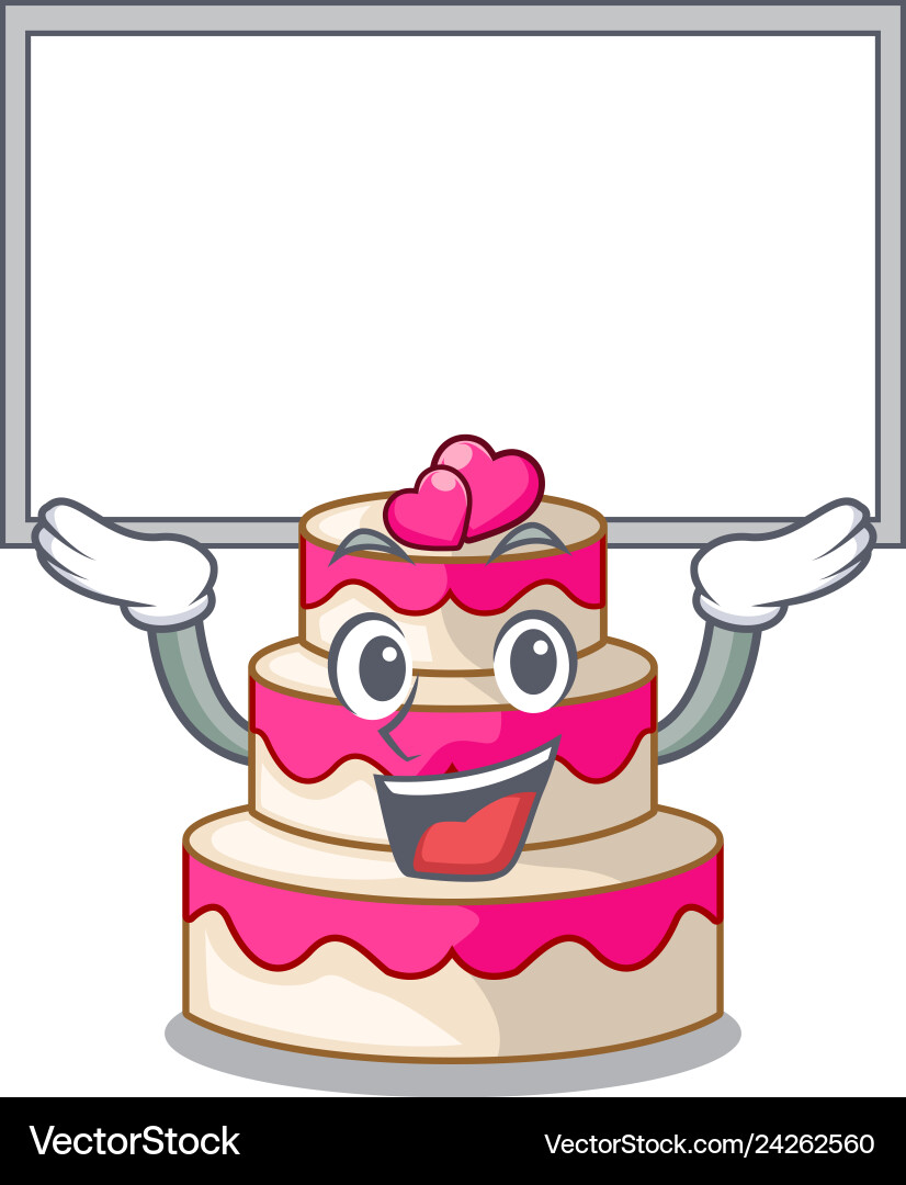 Up board wedding cake in the character shape Vector Image