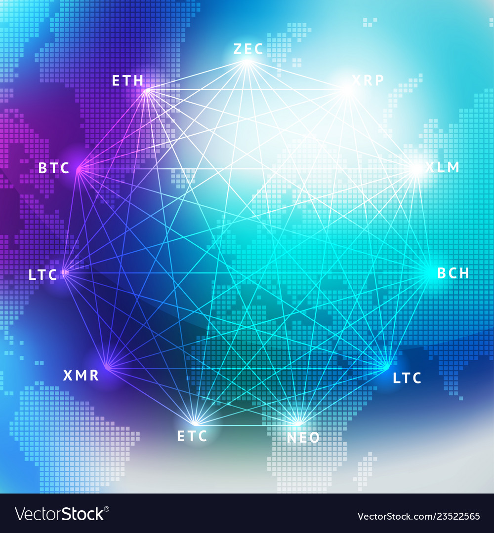 Abstract background blockchain and crypto currency