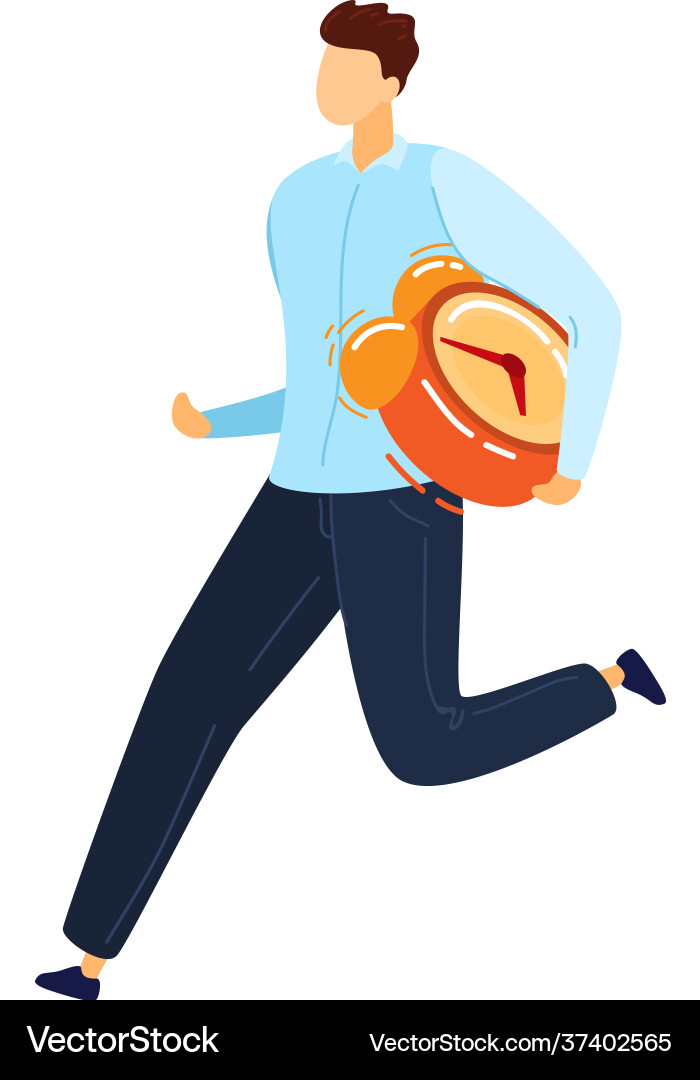 Business management running over time deadline Vector Image