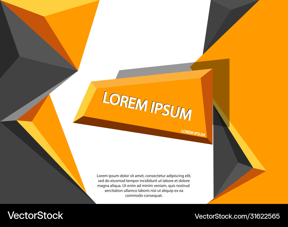 Cover with flat geometric pattern for leaflets Vector Image