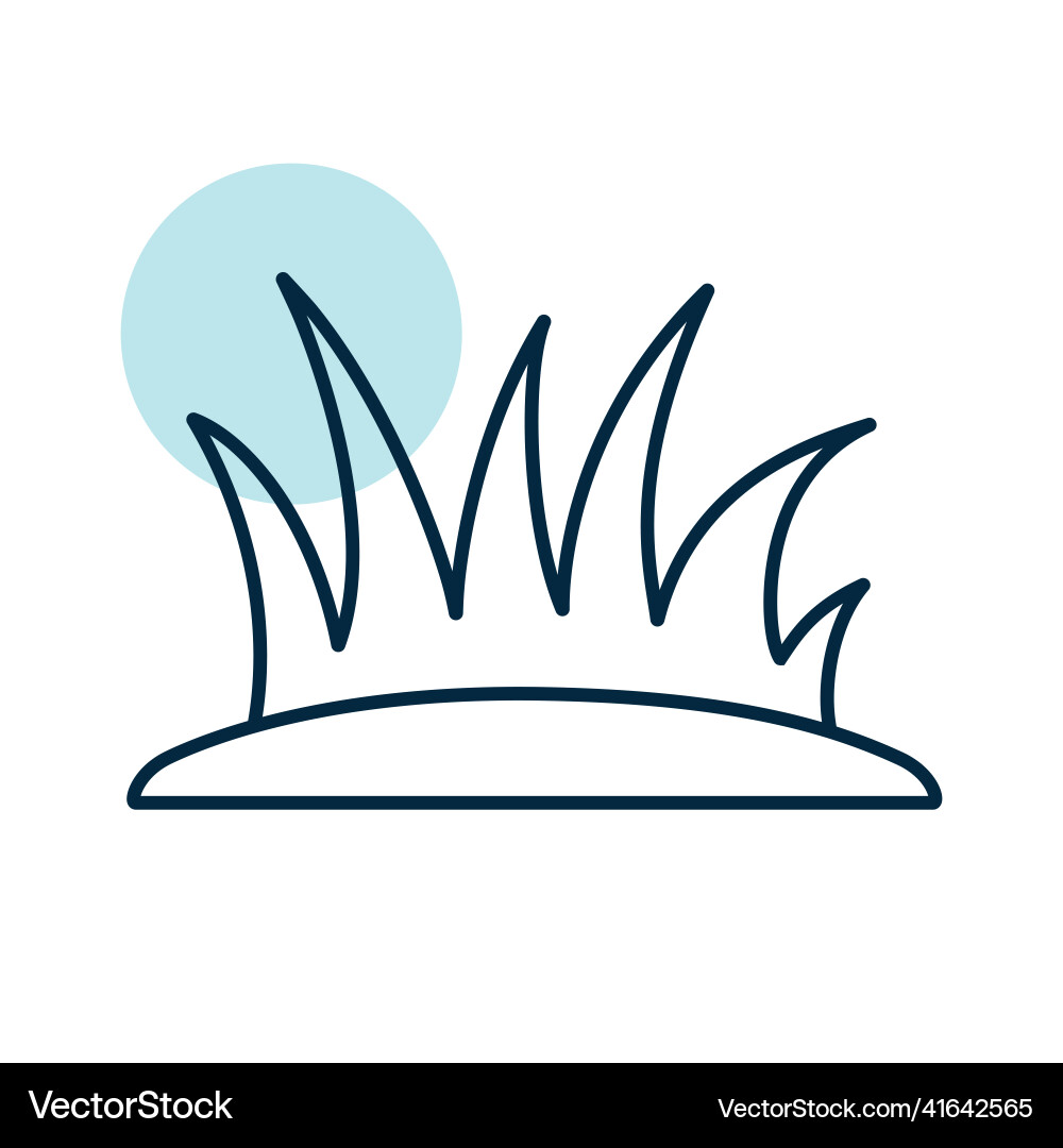 Lawn grass icon gazon sign graph symbol Royalty Free Vector