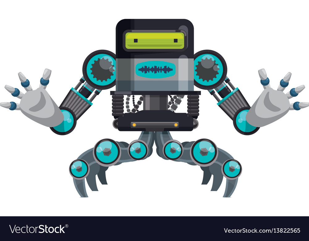 Robot machine technology Royalty Free Vector Image