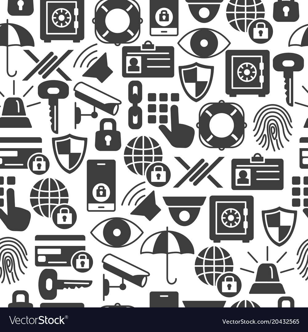 Security and protection seamless pattern with thin