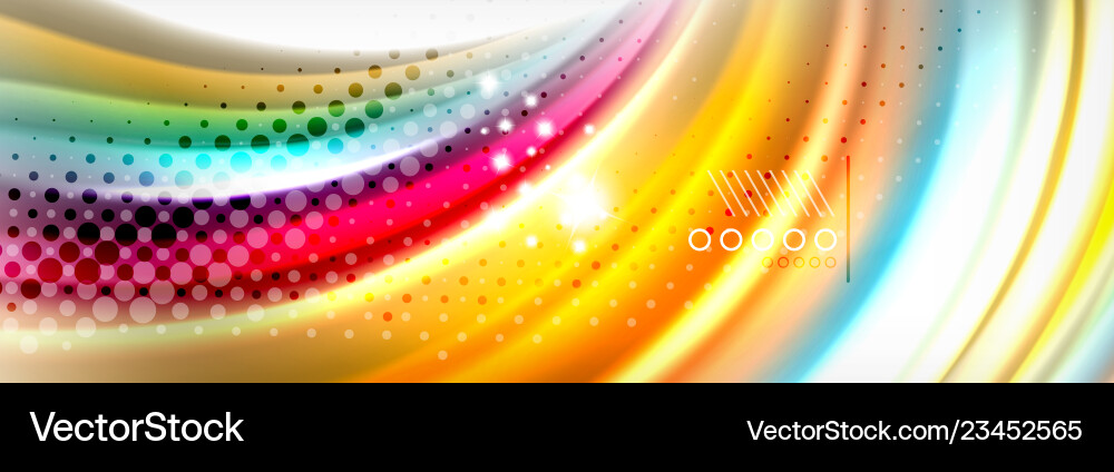 Smooth liquid blur wave background color flow Vector Image
