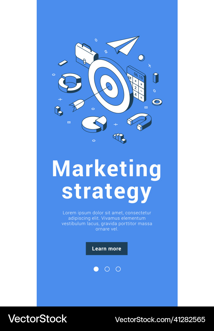 Successful marketing strategy with arrow in aim Vector Image