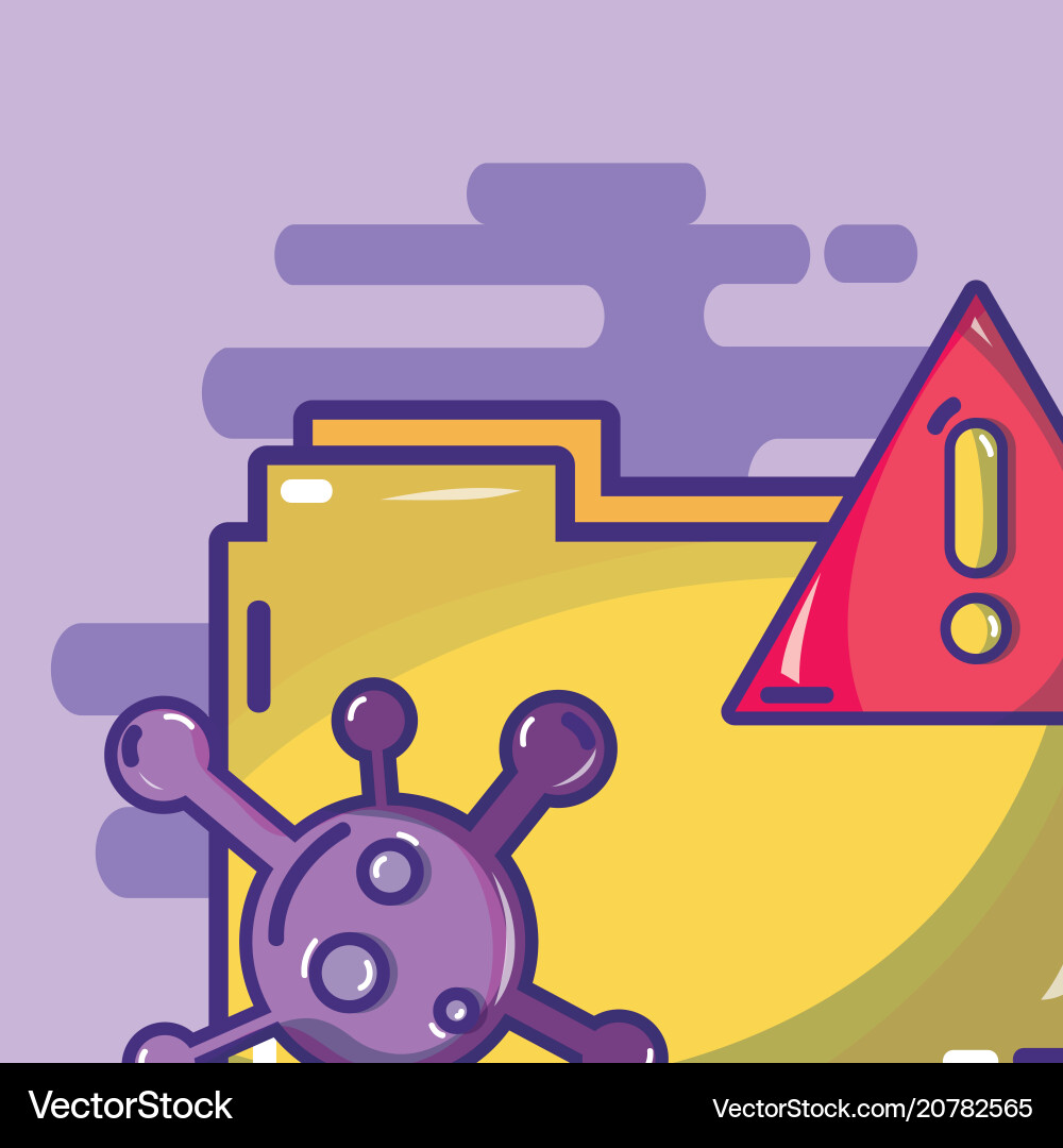 Virus and cybercrime concept Royalty Free Vector Image