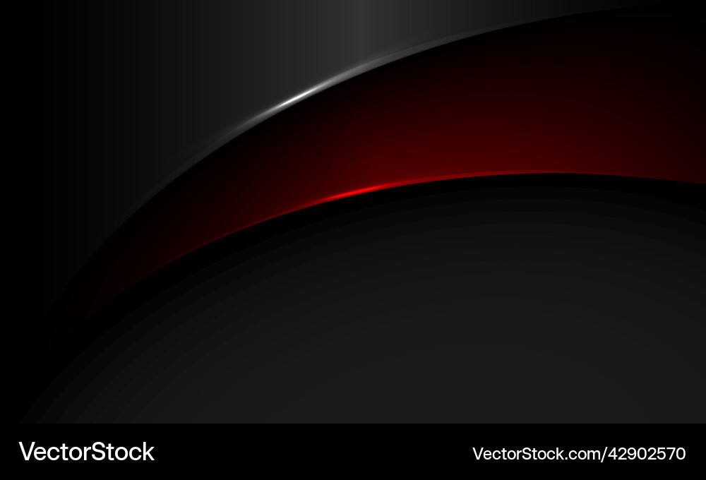 Abstract red black metal curve overlap shadow Vector Image
