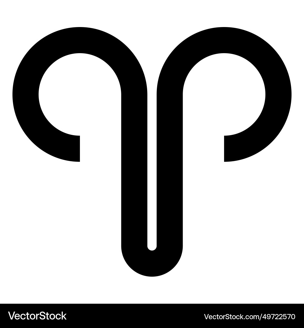 Aries zodiac symbol icon Royalty Free Vector Image