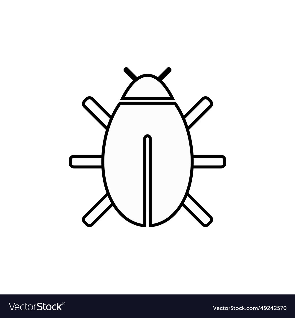 Bug icon on white Royalty Free Vector Image - VectorStock