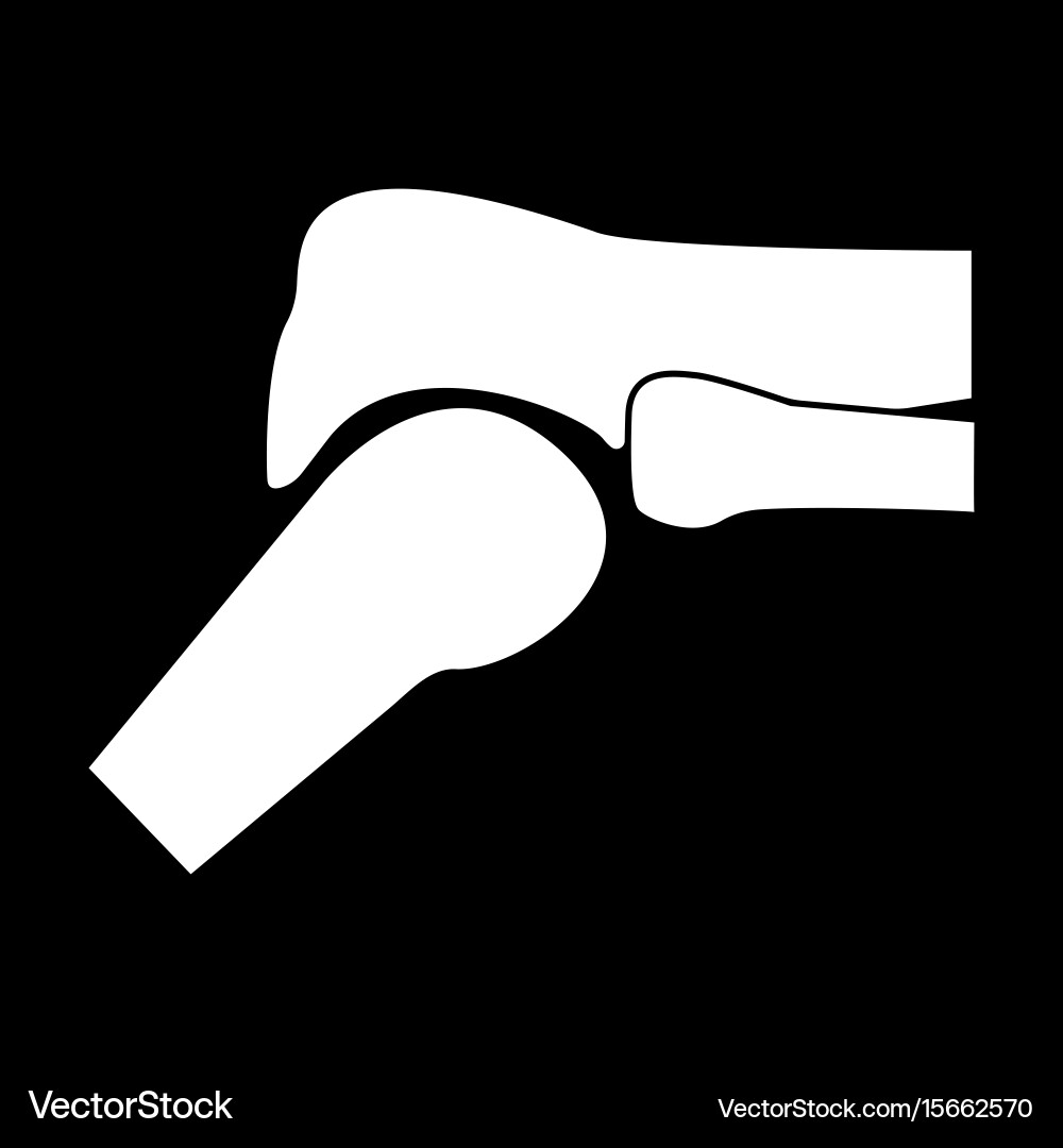 Knee joint the white color icon Royalty Free Vector Image