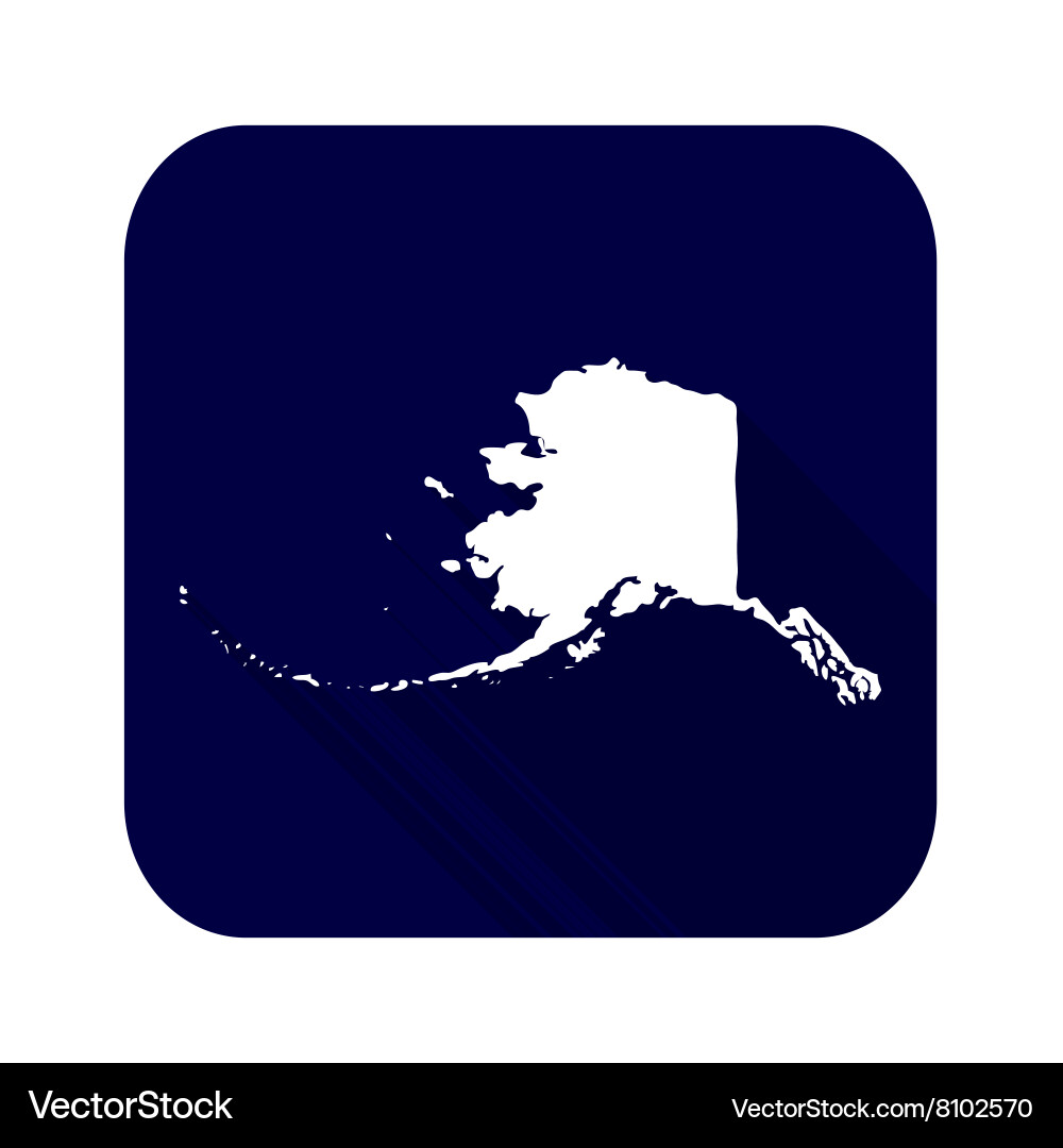 Map of the us state alaska Royalty Free Vector Image