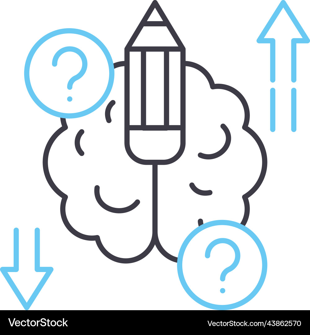 Project issue management line icon outline symbol Vector Image
